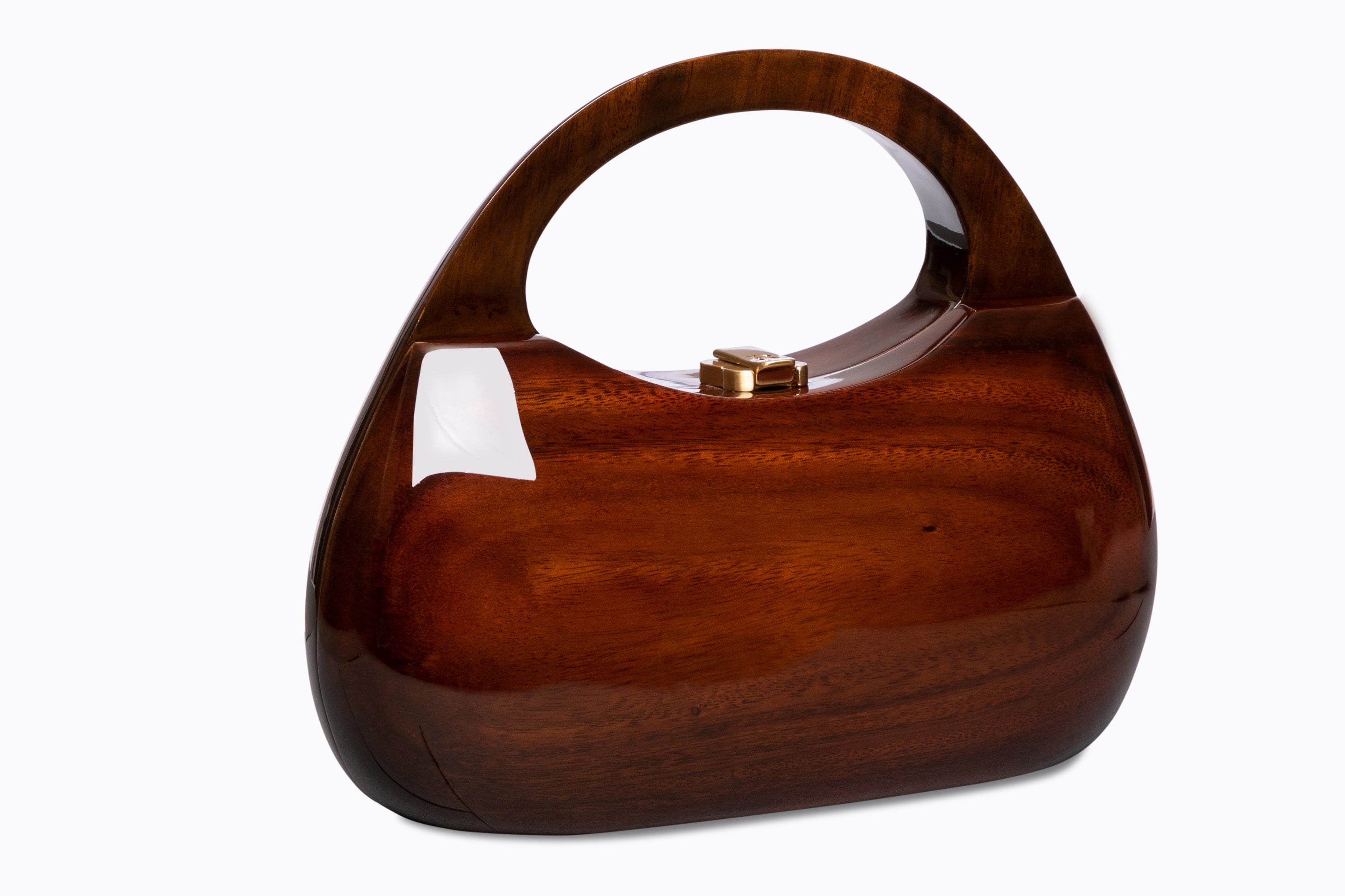 Mandy Sculptural Acacia Wood Handbag | ROCIO