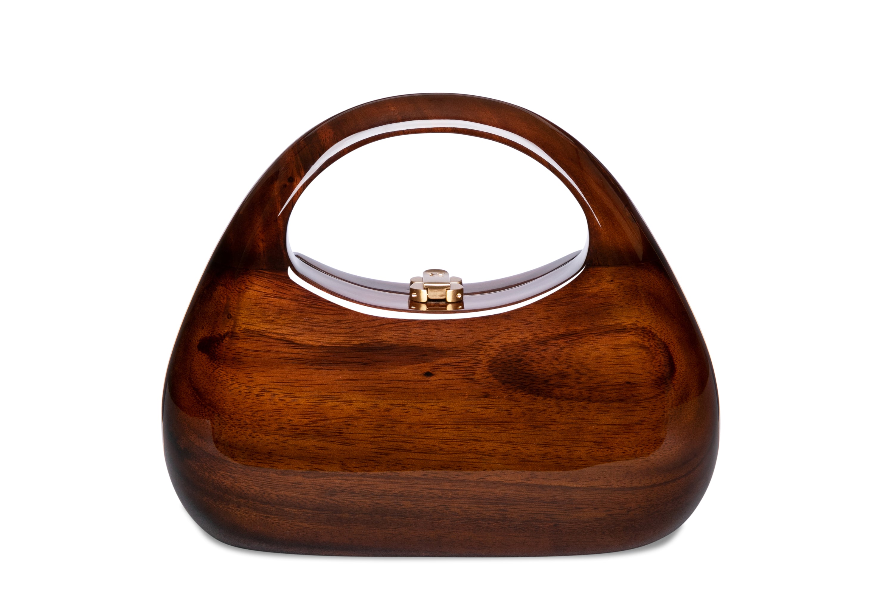 Mandy Sculptural Acacia Wood Handbag | ROCIO