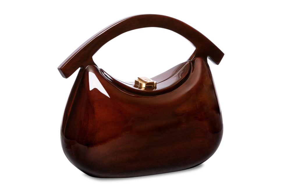 Miya Natural Wood Sculptural Handbag | ROCIO